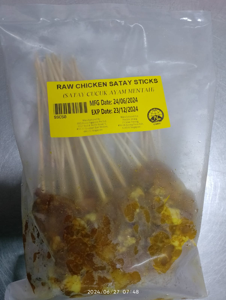 Raw Chicken Satay 50 Sticks – Pondok Abang
